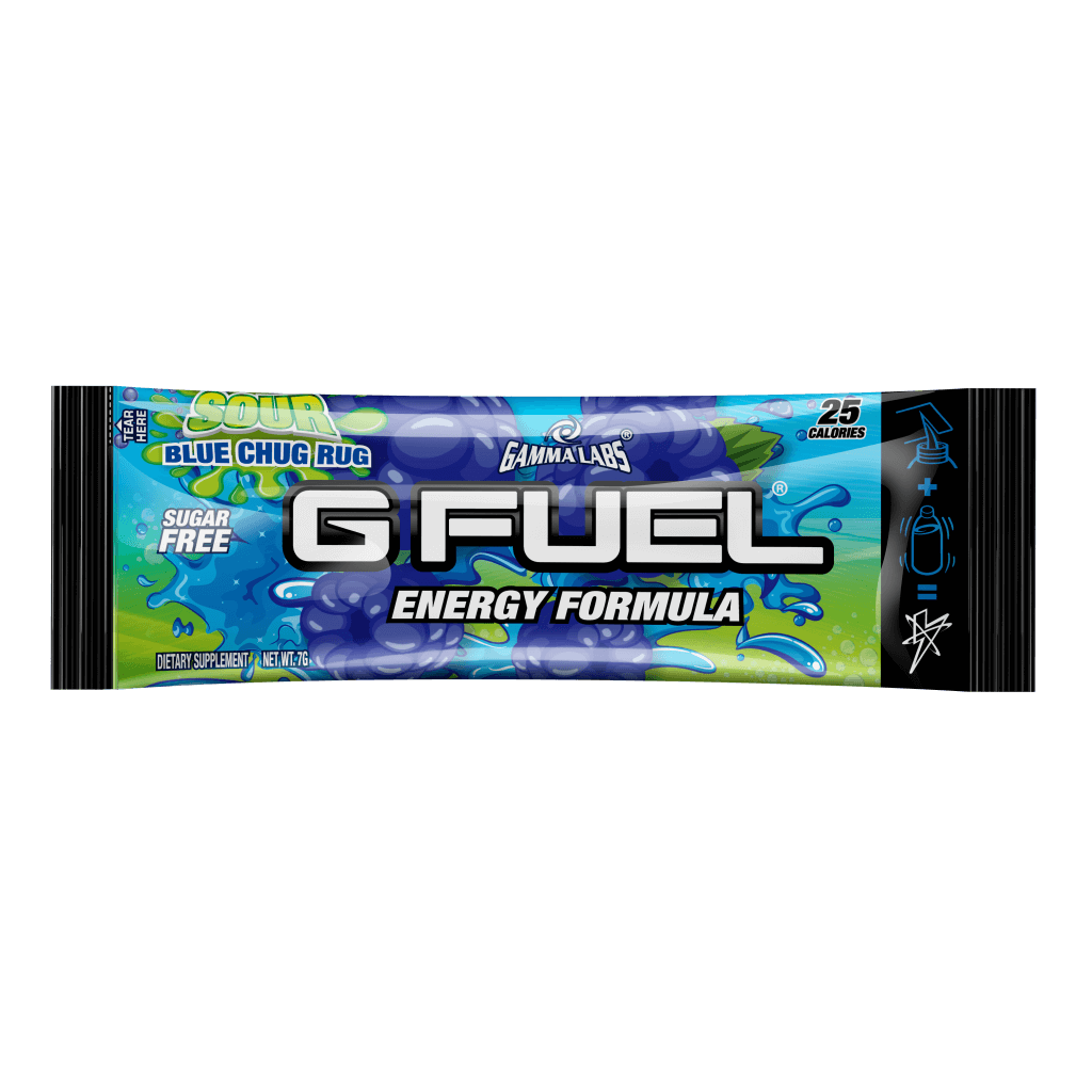 Sour Blue Chug Rug G Fuel Energy Formula Single Serve – Gamer Fuel
