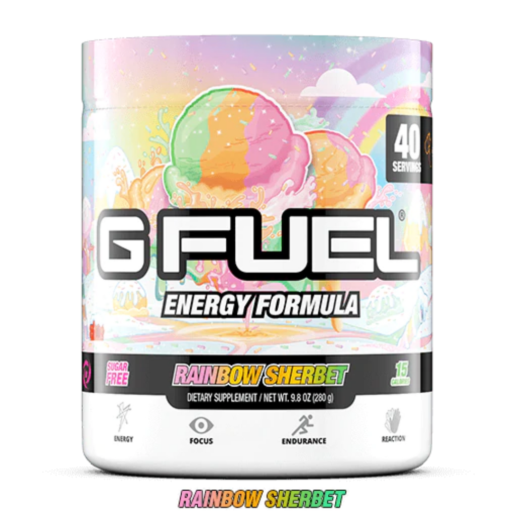 Rainbow Sherbert G Fuel Energy Formula Tub – Gamer Fuel