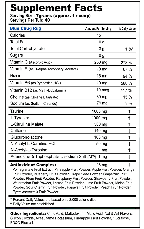 Sour Blue Chug Rug G Fuel Energy Formula Tub – Gamer Fuel